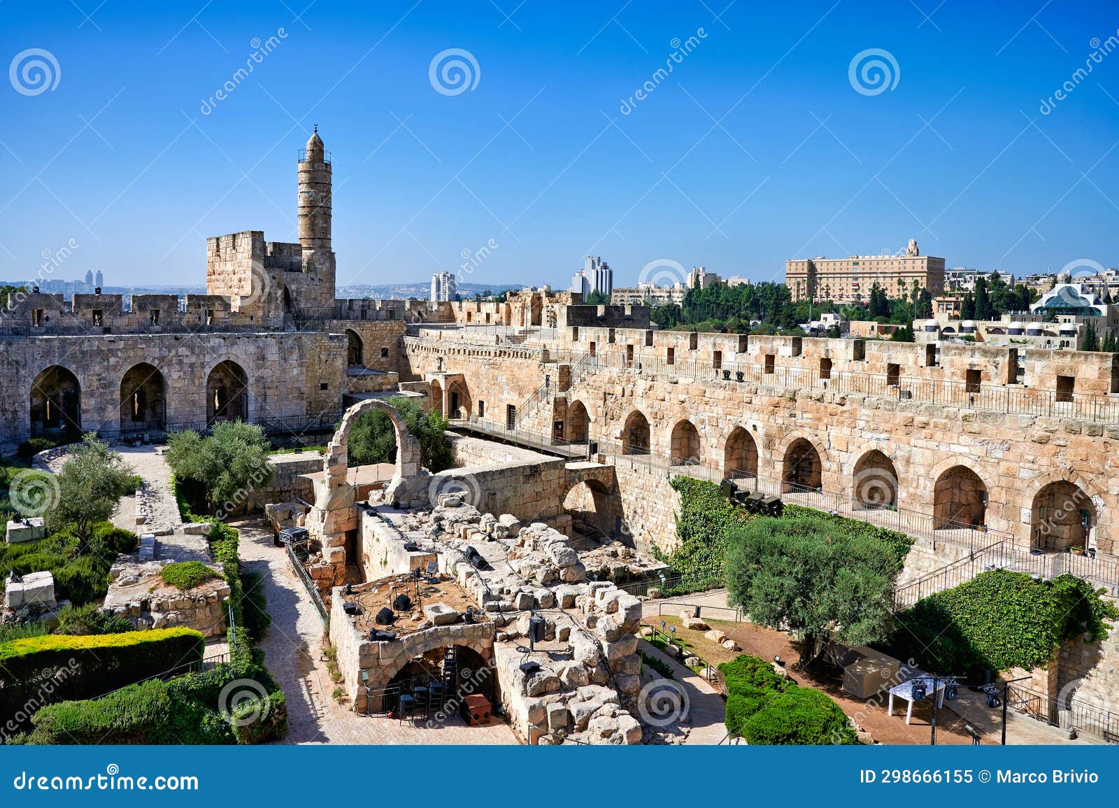 Jerusalem Israel. the Tower of David Citadel Stock Image - Image of ...