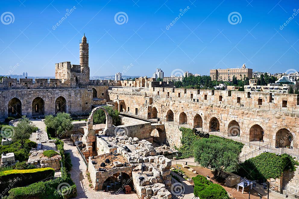 Jerusalem Israel. the Tower of David Citadel Stock Image - Image of ...