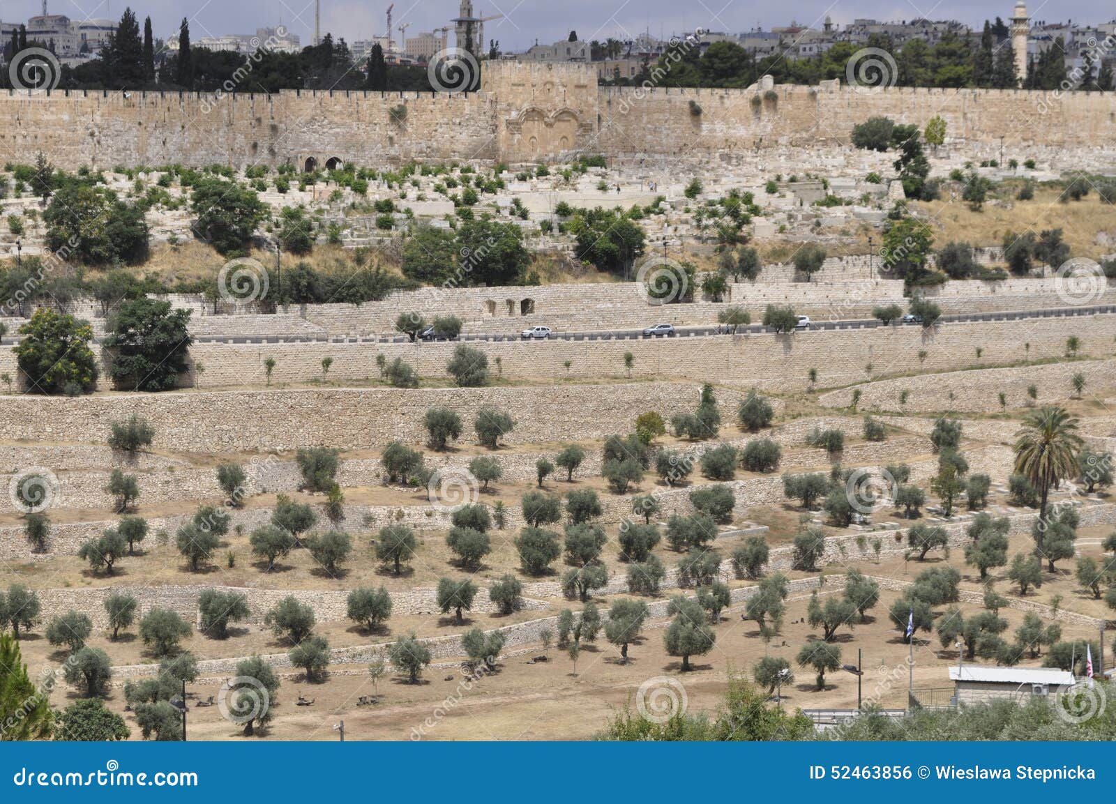 Jerusalem, the Kidron Valley and the Golden Gate Stock Photo - Image of ...