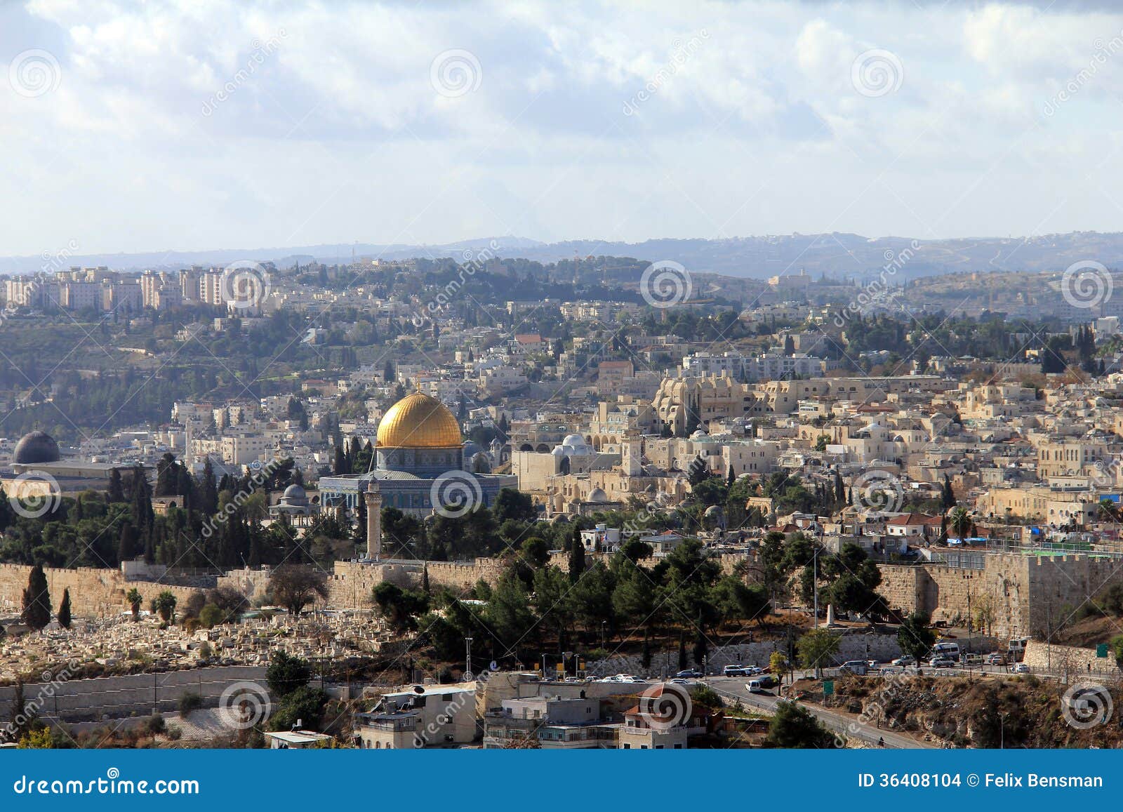 Jerusalem Landscape from Mount Scopus Editorial Stock Image - Image of ...