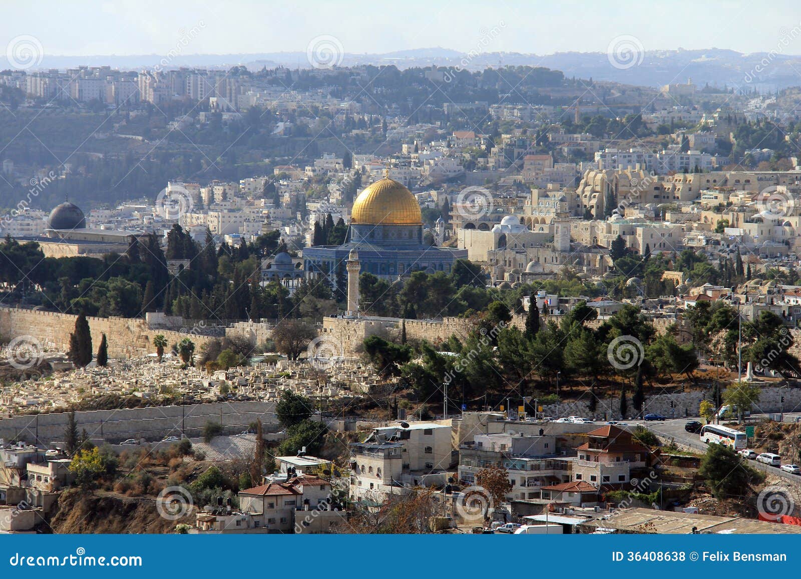 Jerusalem Landscape from Mount Scopus Editorial Stock Photo - Image of ...
