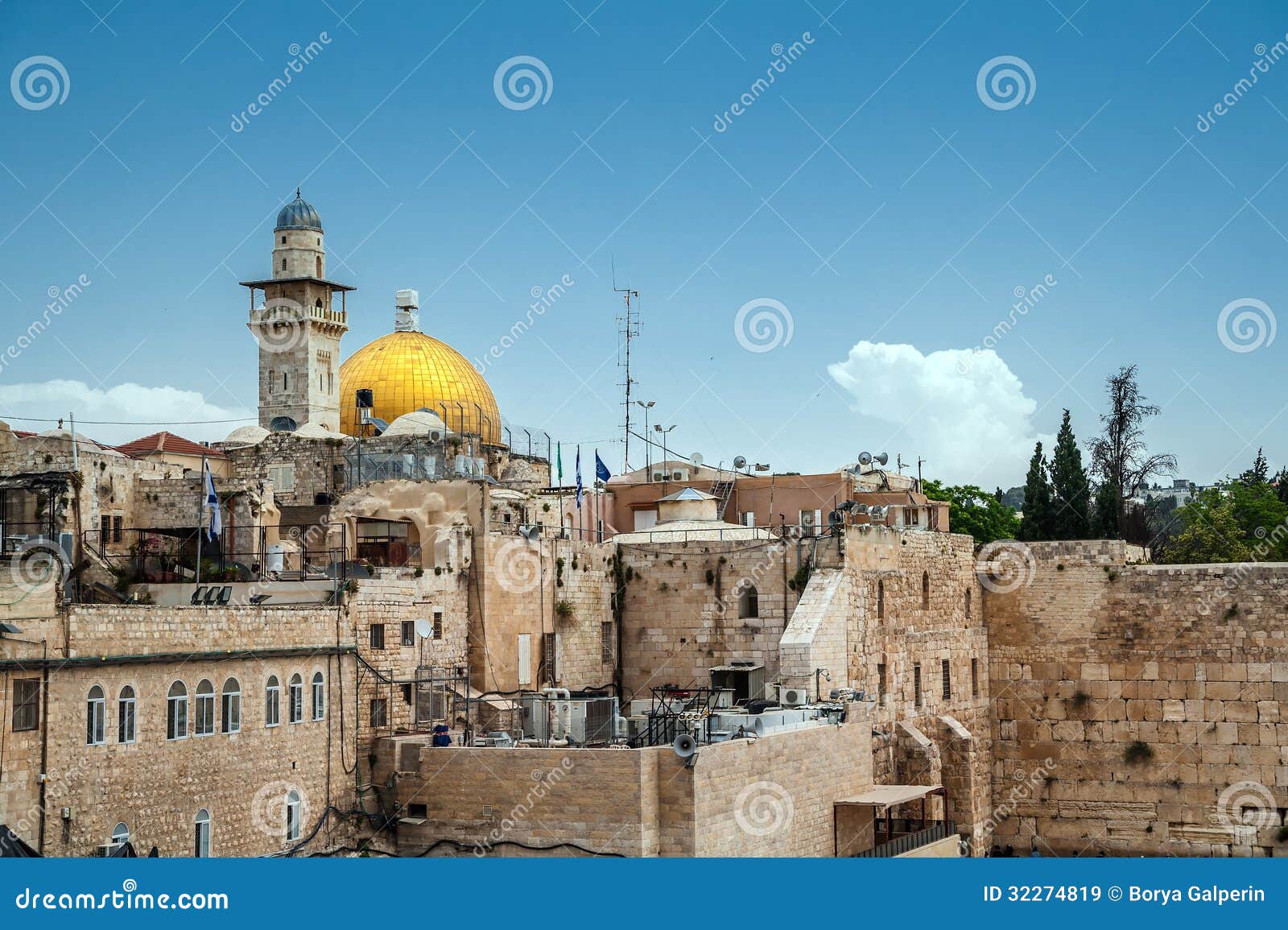 Jerusalem Landscape stock image. Image of judaism, historical - 32274819