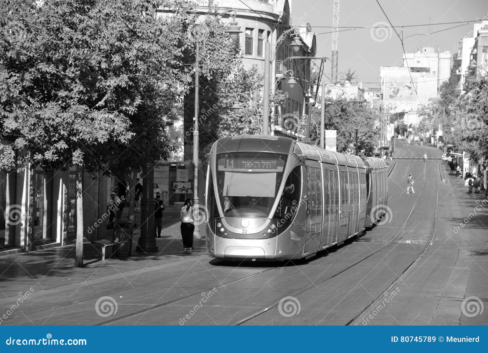 The Jerusalem Light Rail editorial stock image. Image of center - 80745789