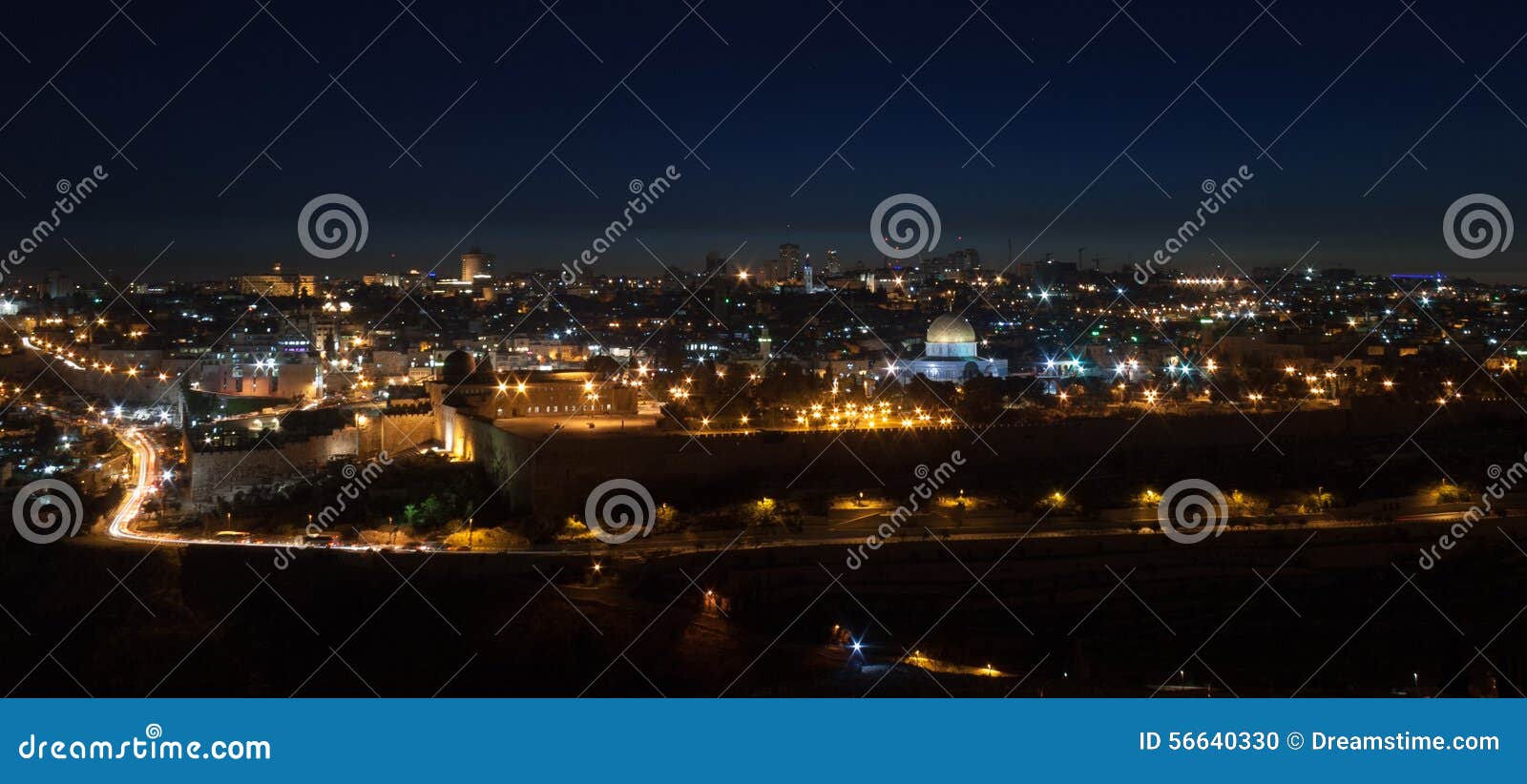 Jerusalem stock photo. Image of nigthsky, religion, dome - 56640330