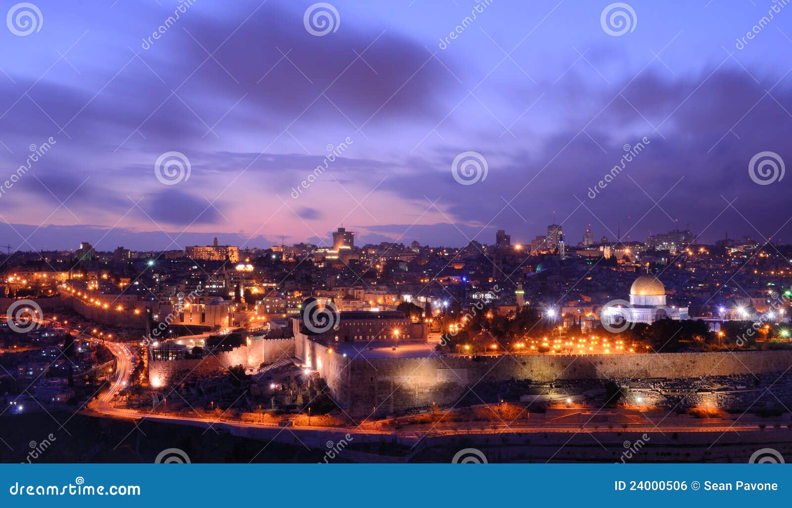 Jerusalem Old City Skyline stock photo. Image of islamic - 24000506