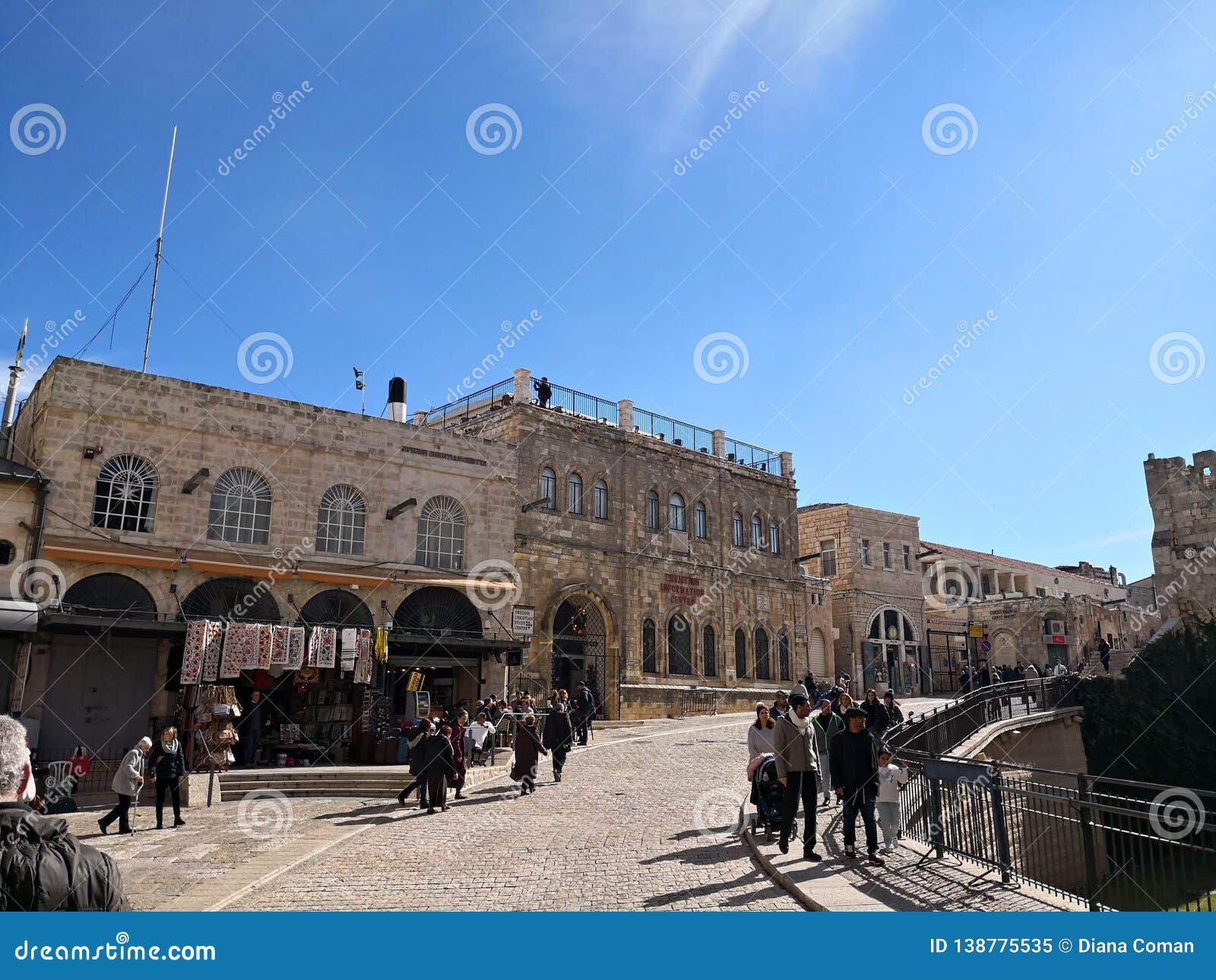 Jerusalem old city streets editorial image. Image of hill - 138775535