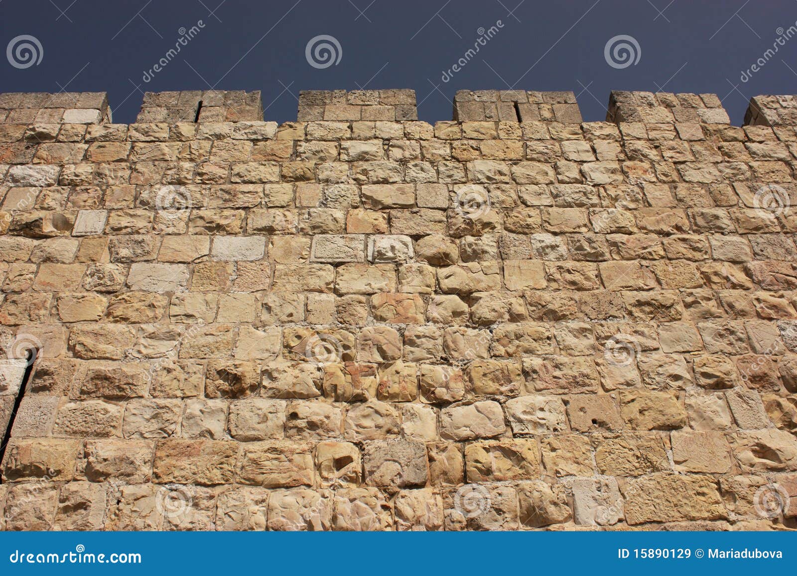 Jerusalem Old City walls stock image. Image of historic - 15890129