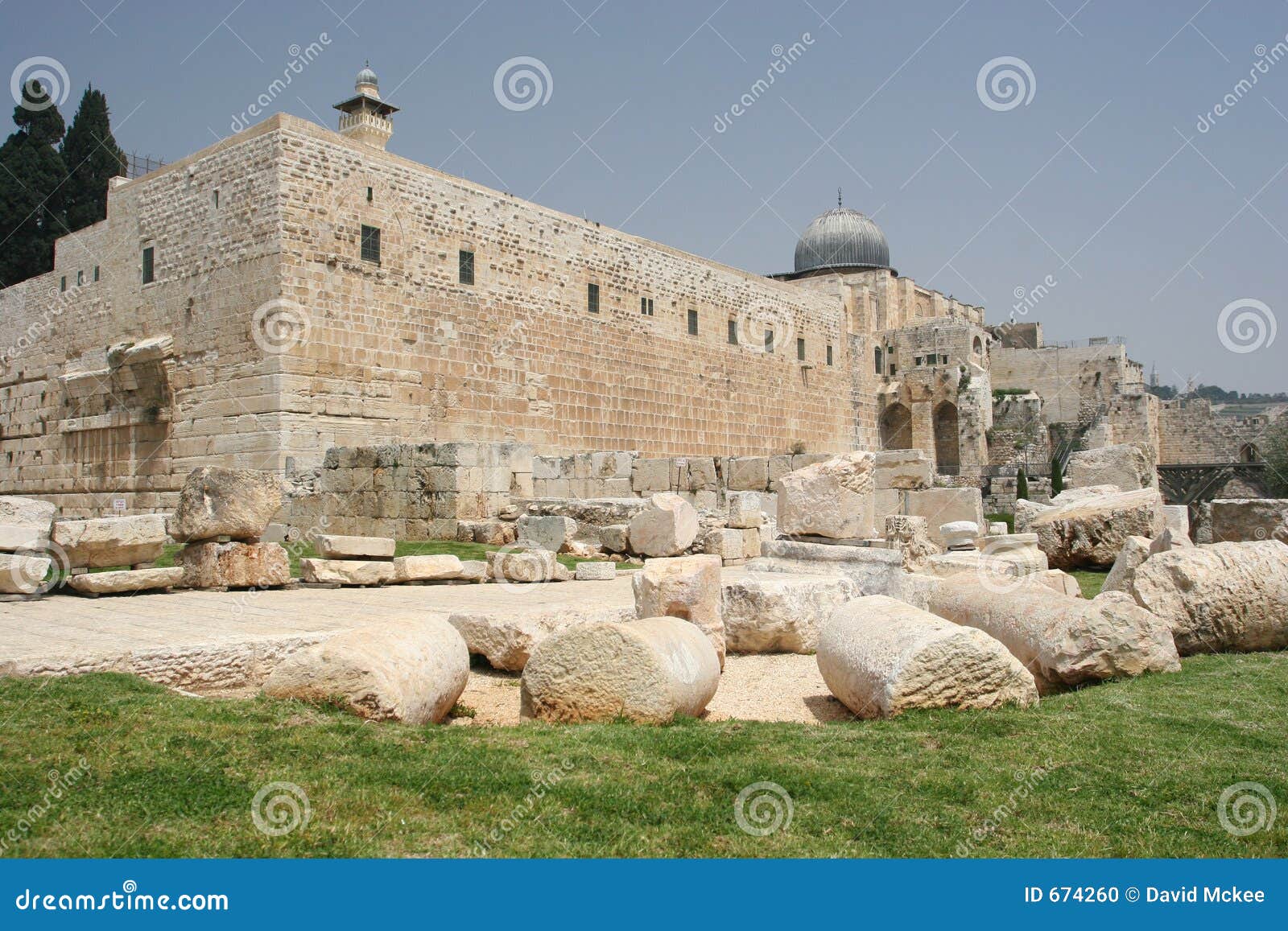 Jerusalem Old City Walls stock photo. Image of grass, culture - 674260