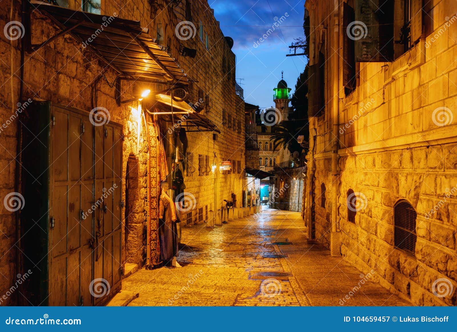 Jerusalem Old Town stock image. Image of house, holy - 104659457