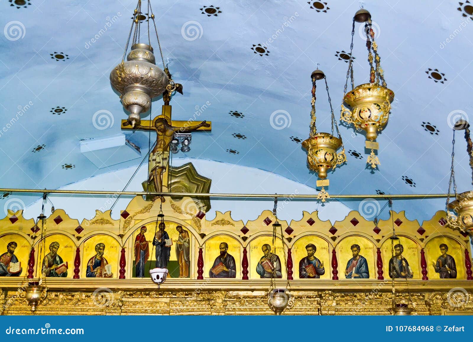 Jerusalem Orthodox Church Ceiling Editorial Stock Photo - Image of east ...
