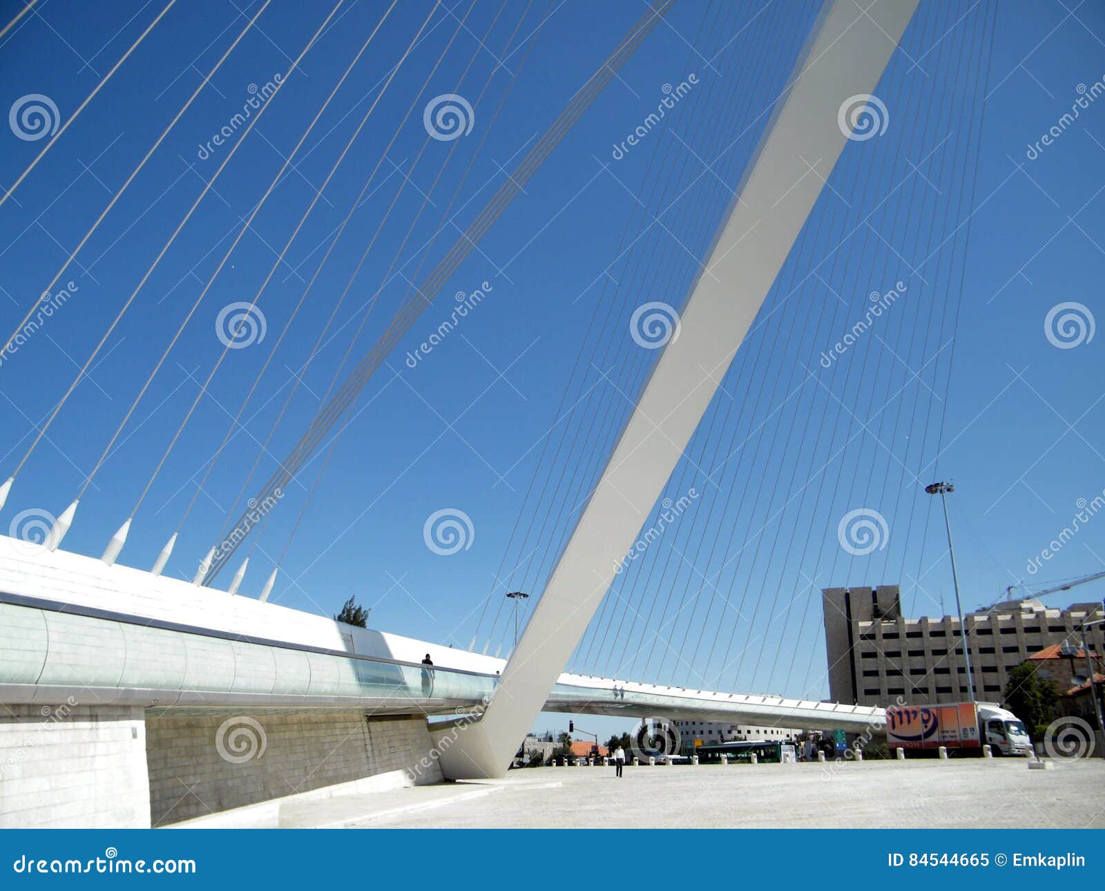 Jerusalem Part of Chords Bridge May 2010 Editorial Image - Image of ...