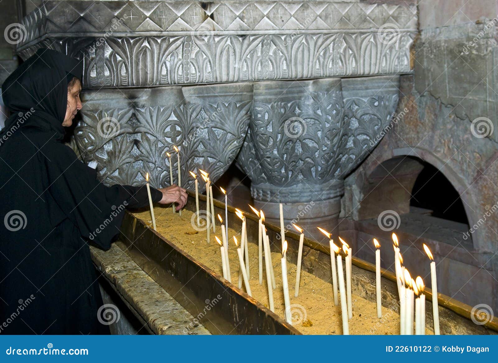 Jerusalem pilgrim editorial photography. Image of candels - 22610122