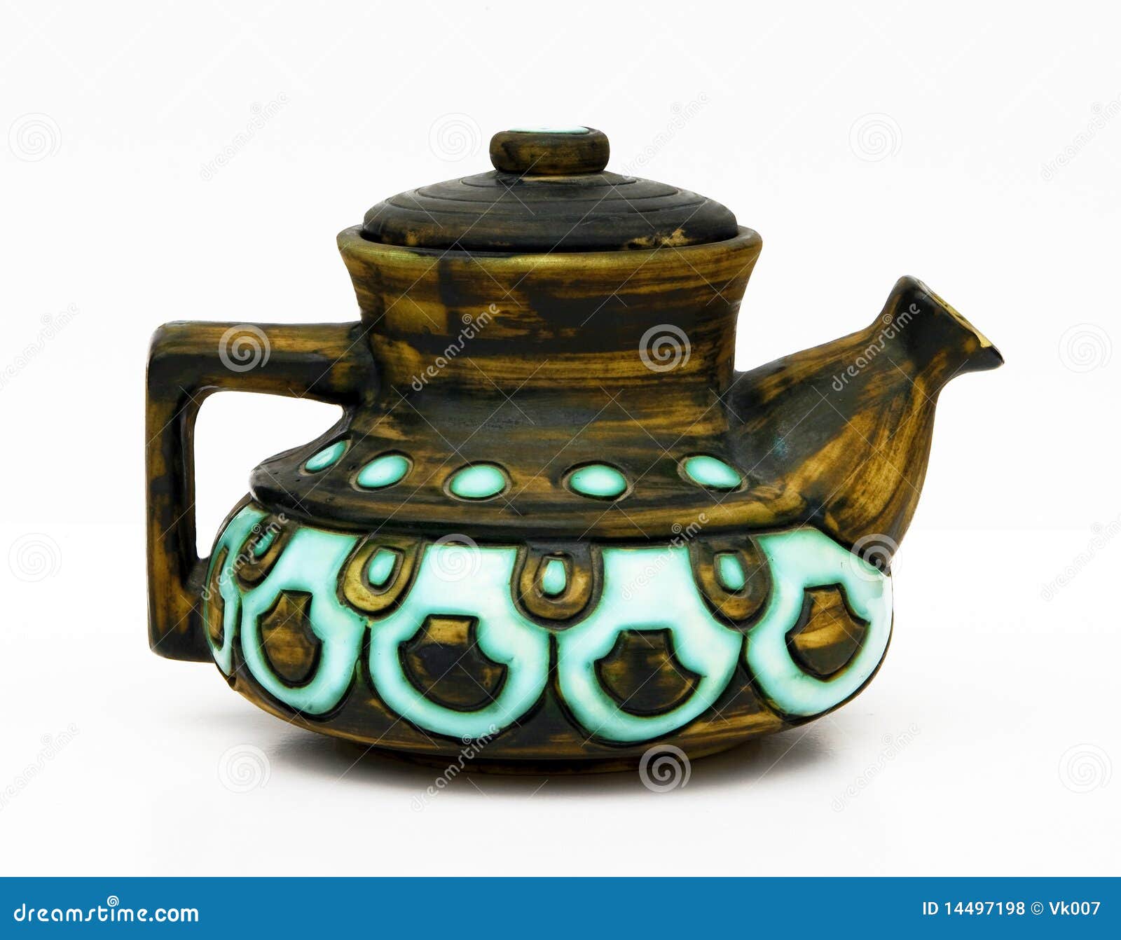 Jerusalem Retro Ceramic Teapot on White . Stock Photo - Image of ...
