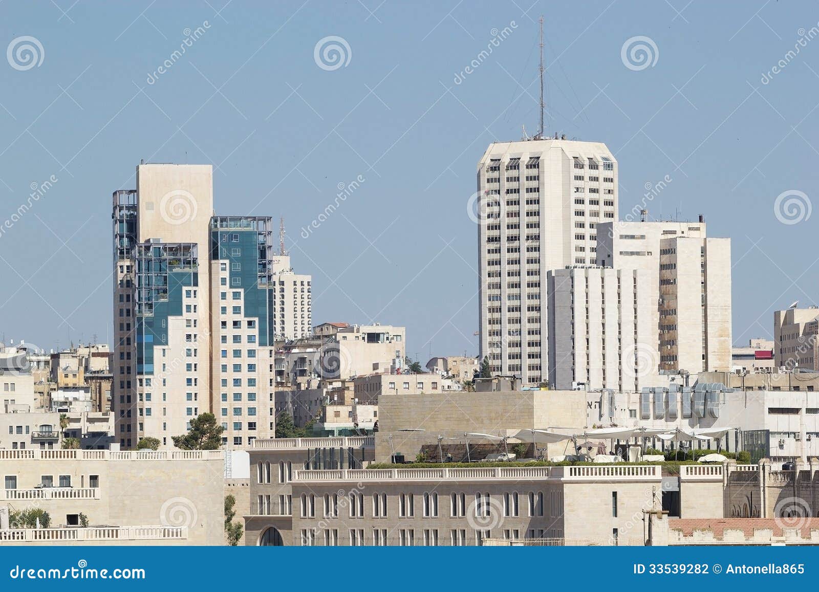Modern Jerusalem Panorama. Architecture Of Appartment And Office ...