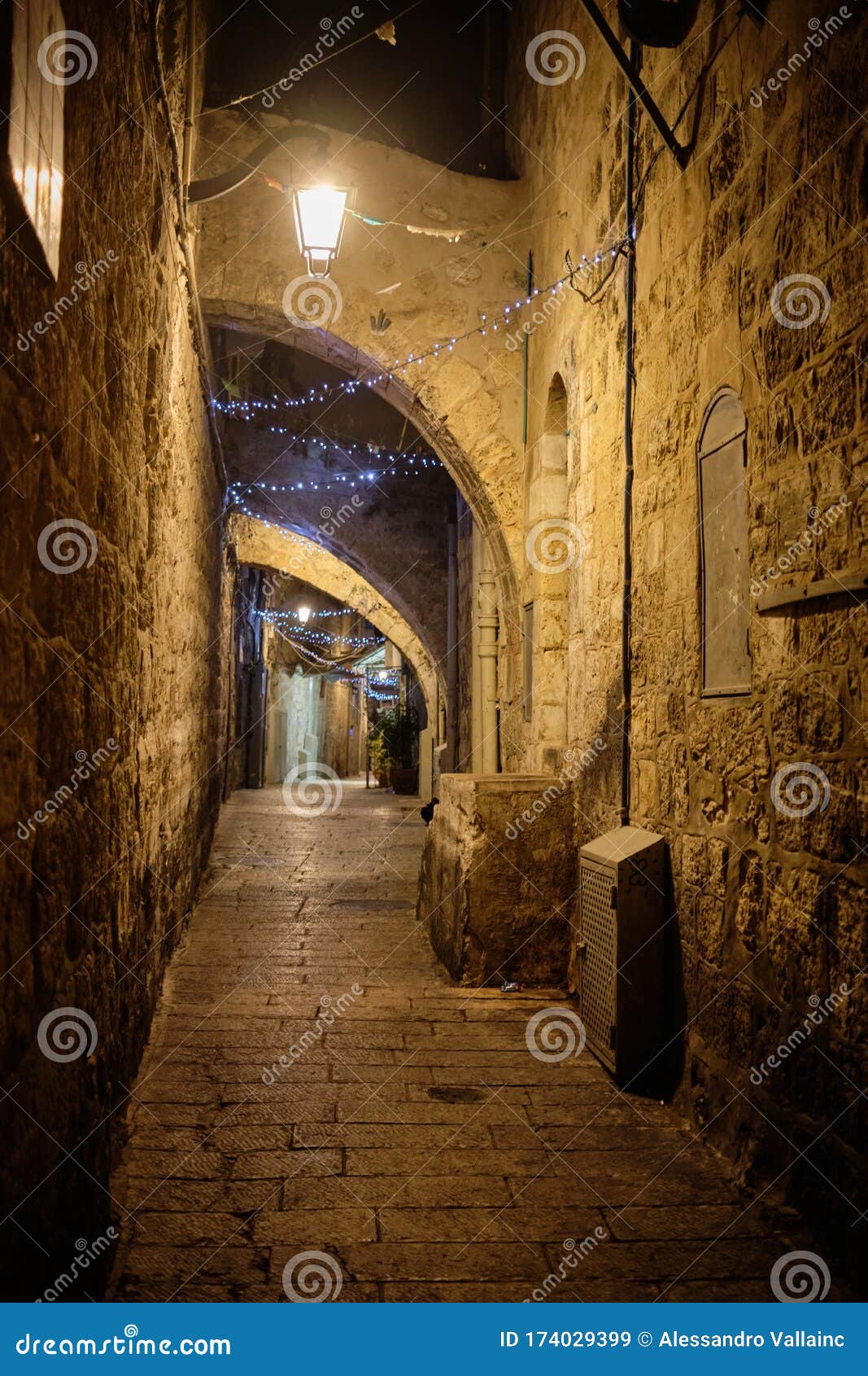 Jerusalem Streets at Night - ISRAEL Stock Image - Image of jerusalem ...