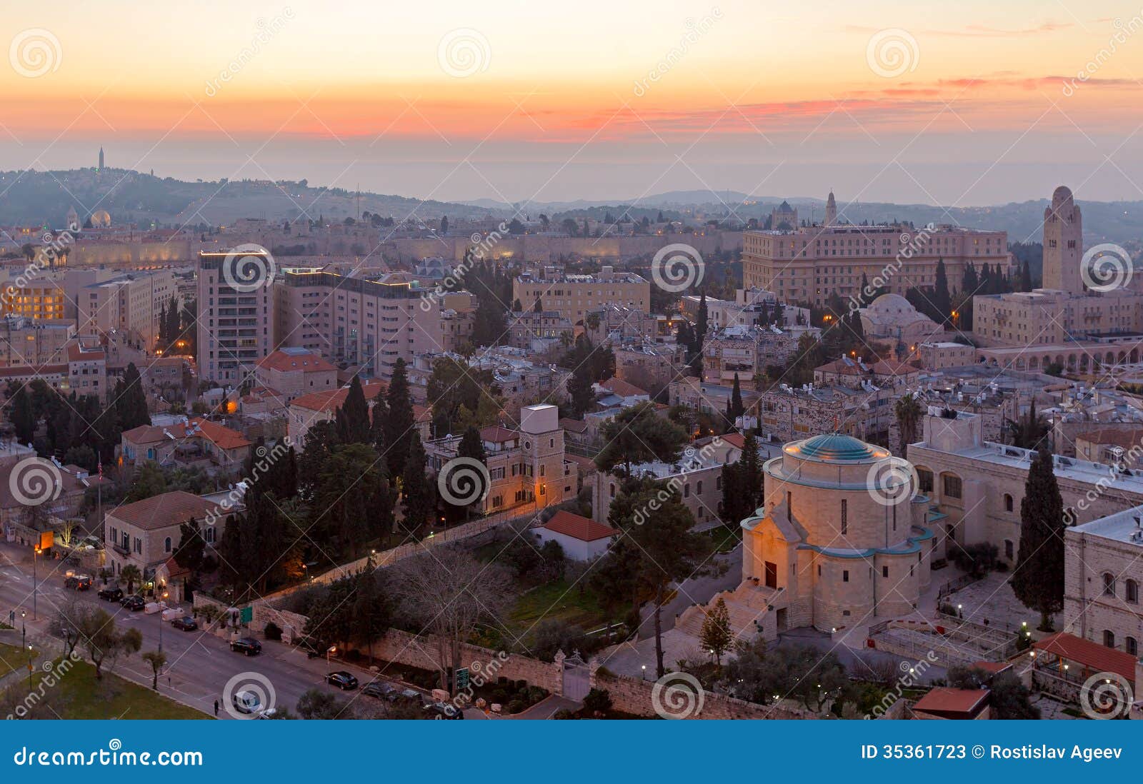 Jerusalem before Sunrise stock image. Image of judaism - 35361723