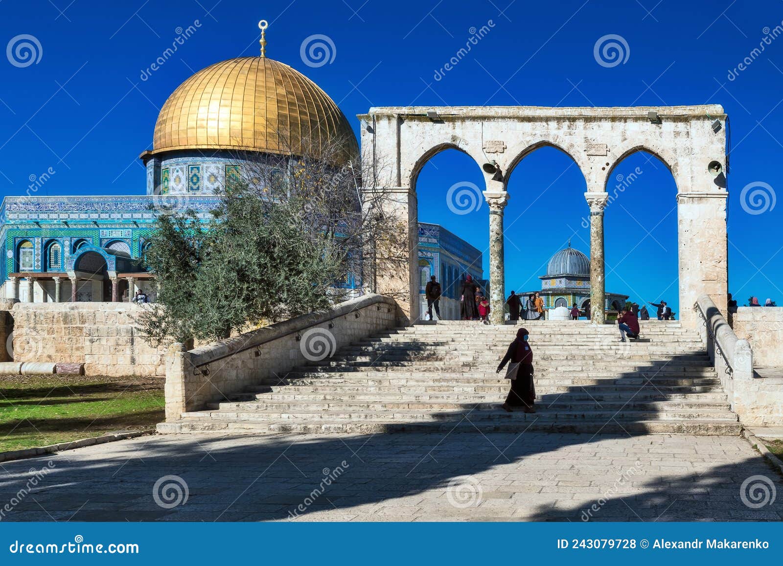 Jerusalem, Temple Mount, Southern Passage To the Mosque Dome of the ...