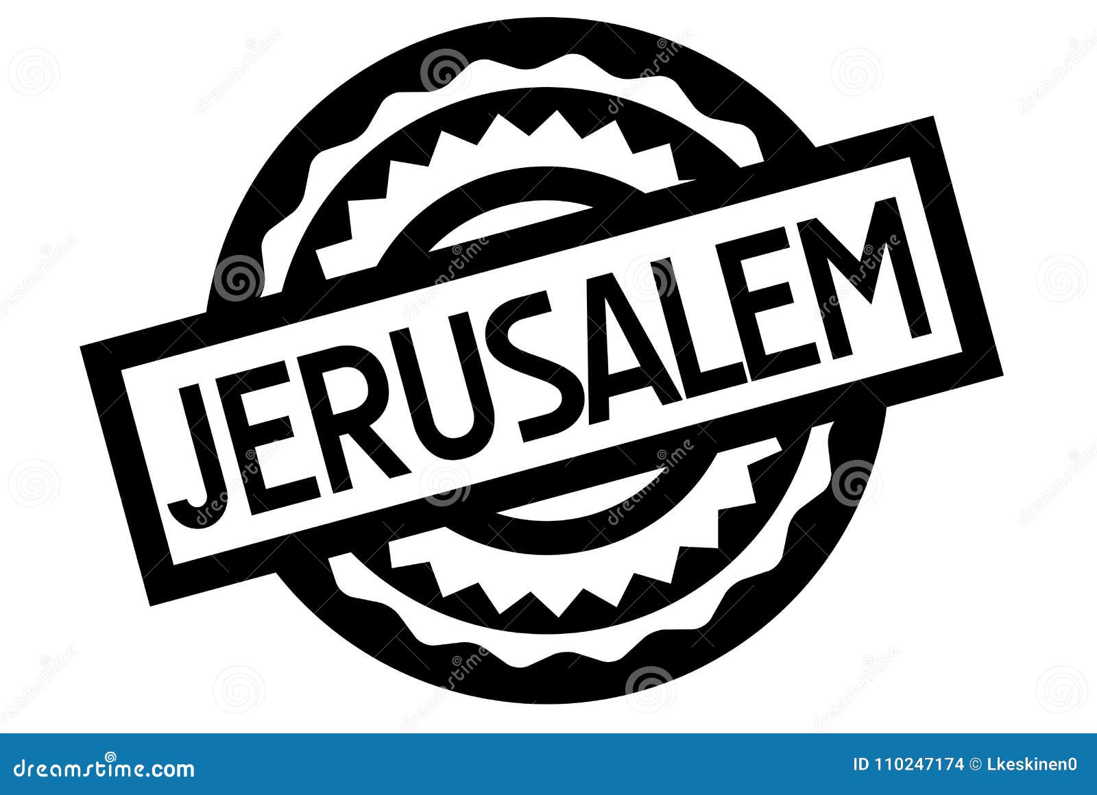 Jerusalem Typographic Stamp Stock Vector - Illustration of isolated ...