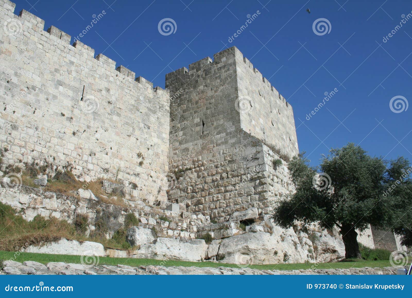 Jerusalem-Walls of Old City Stock Photo - Image of jerusalem, temple ...