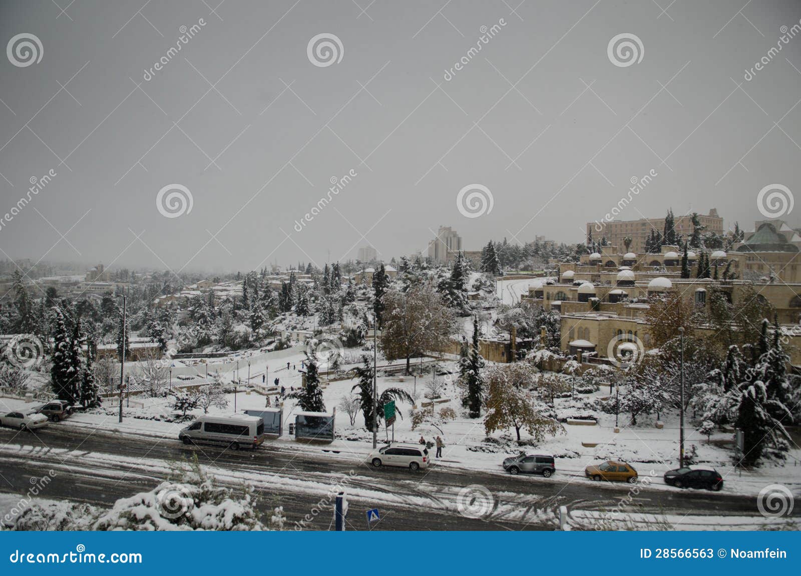 Jerusalem in Winter during Snowfall Editorial Stock Photo - Image of ...
