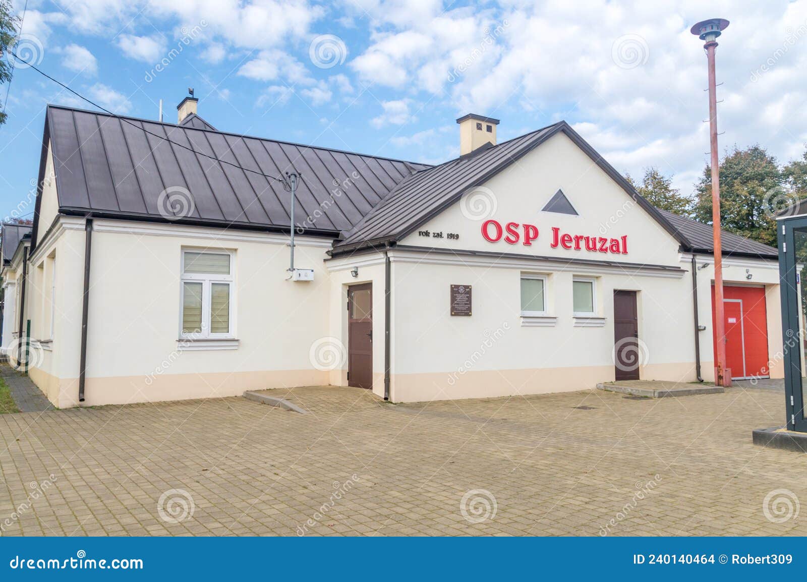 OSP Jeruzal Fire-station Building Editorial Stock Image - Image of gate ...