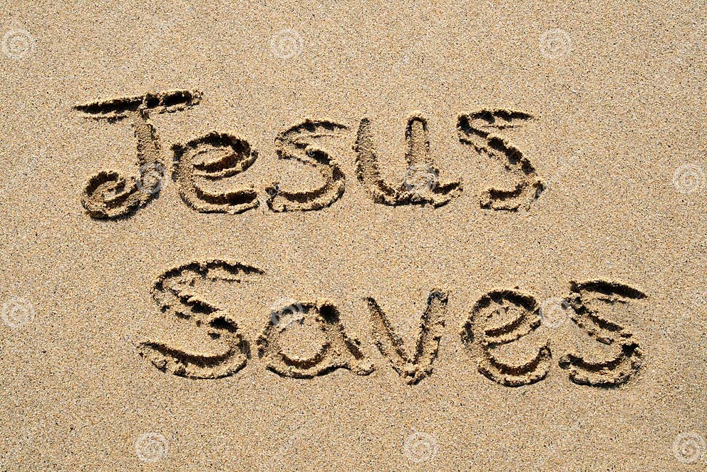 Jesús salva. imagen de archivo. Imagen de cursivo, cristiano - 2408365