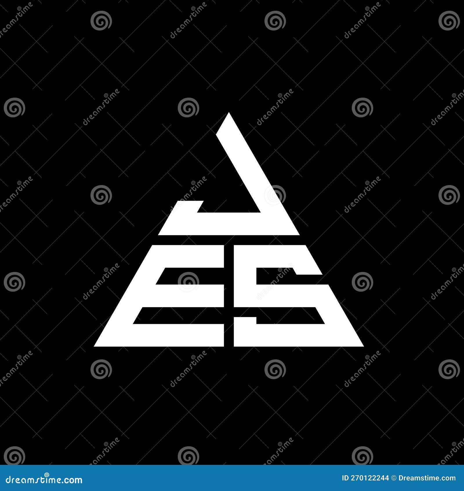 JES Triangle Letter Logo Design with Triangle Shape. JES Triangle Logo ...