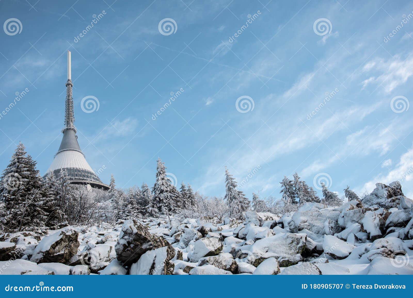Jested Czech Republic stock image. Image of sunrise - 180905707