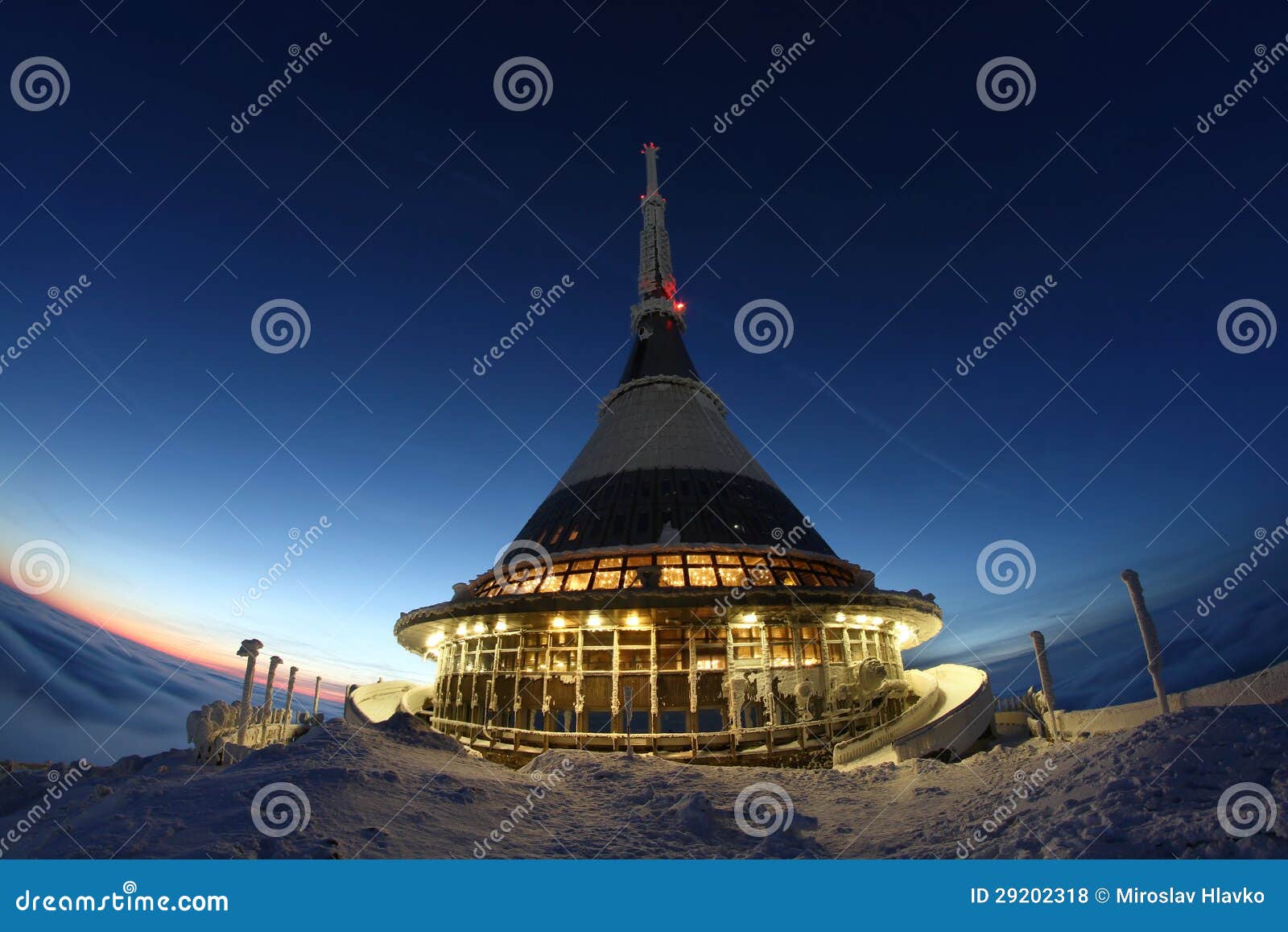 Jested at night stock photo. Image of transmitter, seasonal - 29202318