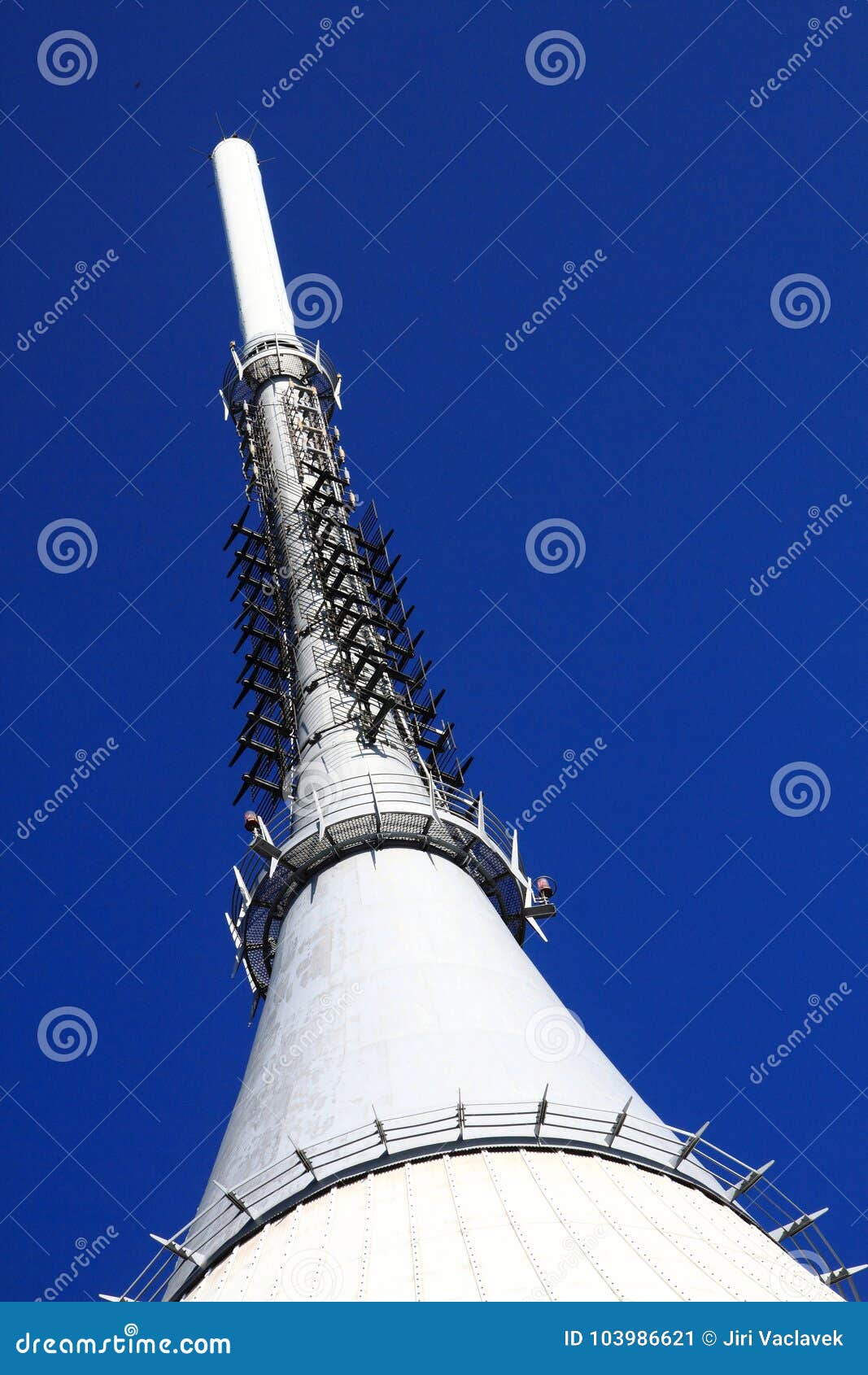 Jested tower and blue sky stock image. Image of tower - 103986621