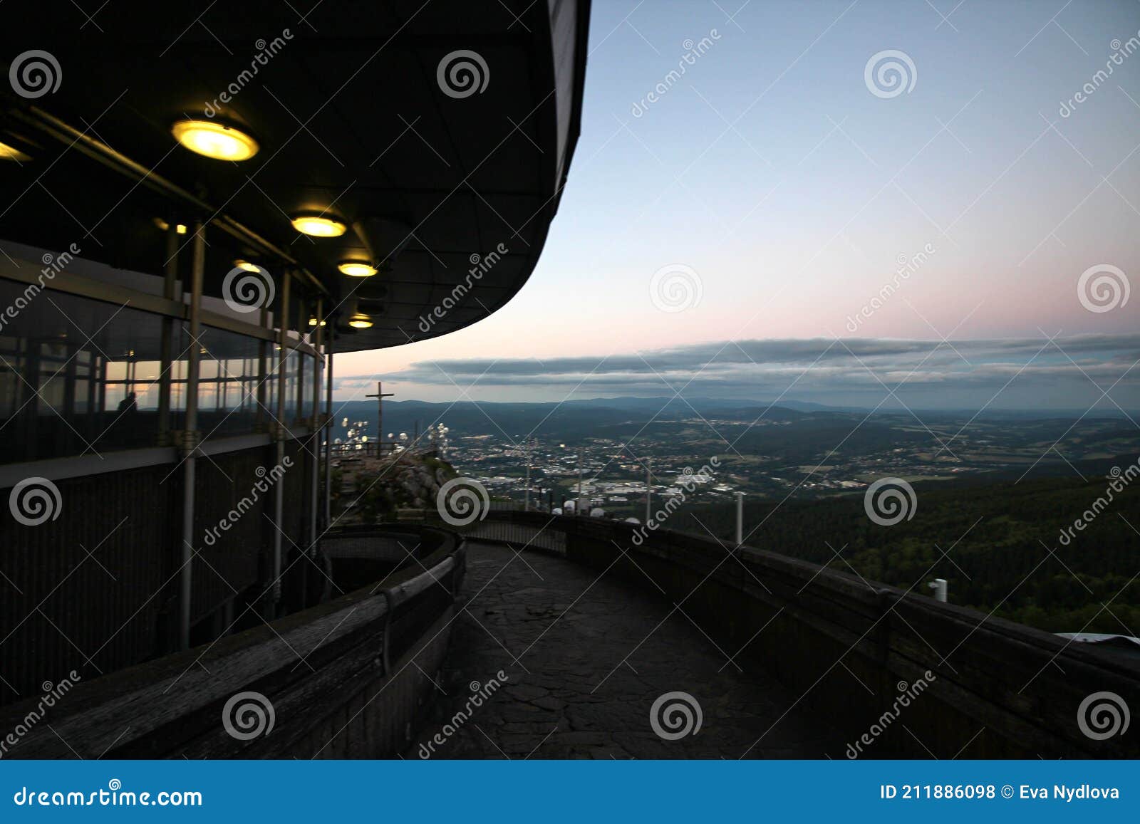 Sunset View from the Hotel Jested in the Czech Republic Editorial Stock ...