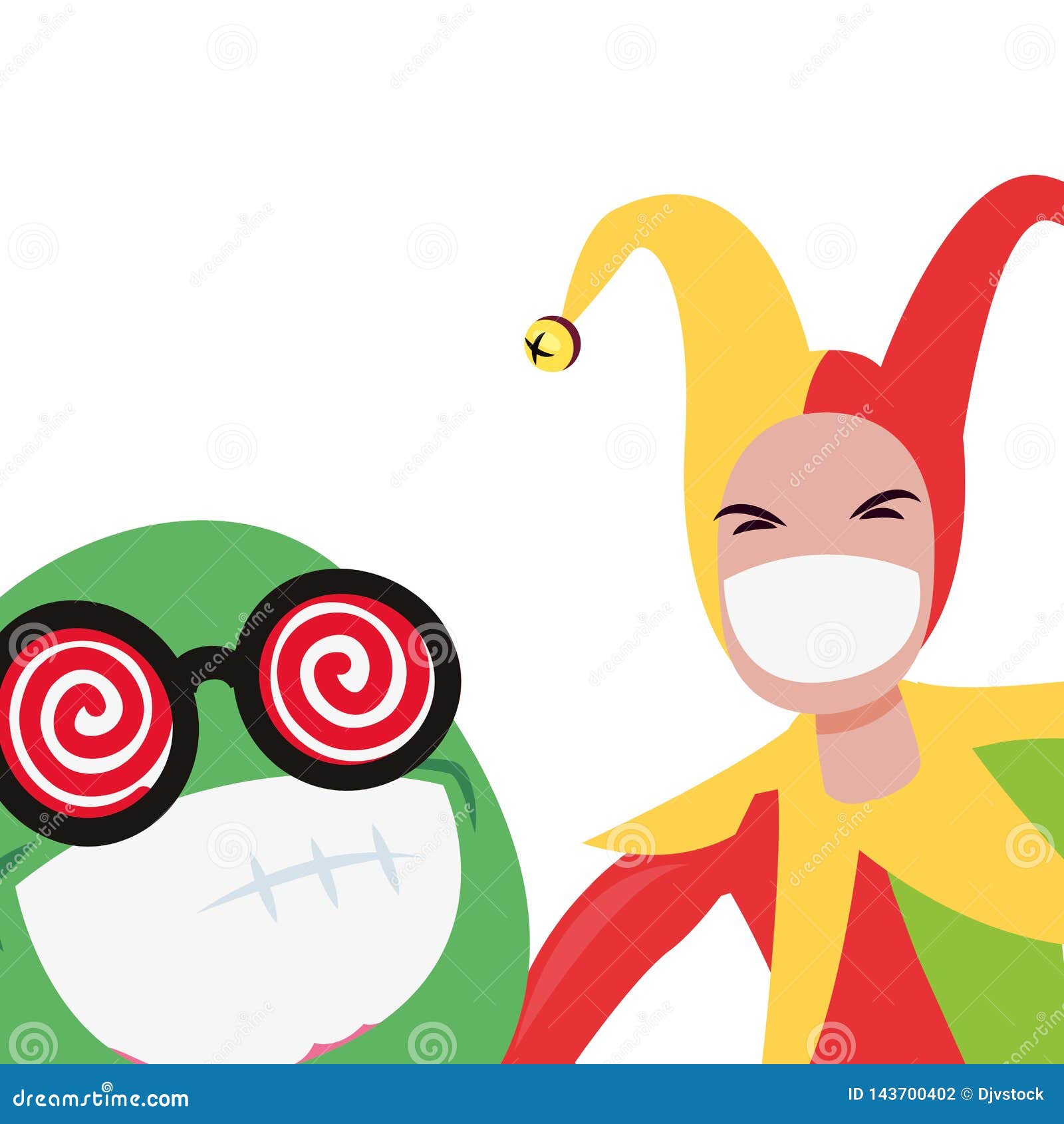 Jester comic april fools stock illustration. Illustration of harlequin ...