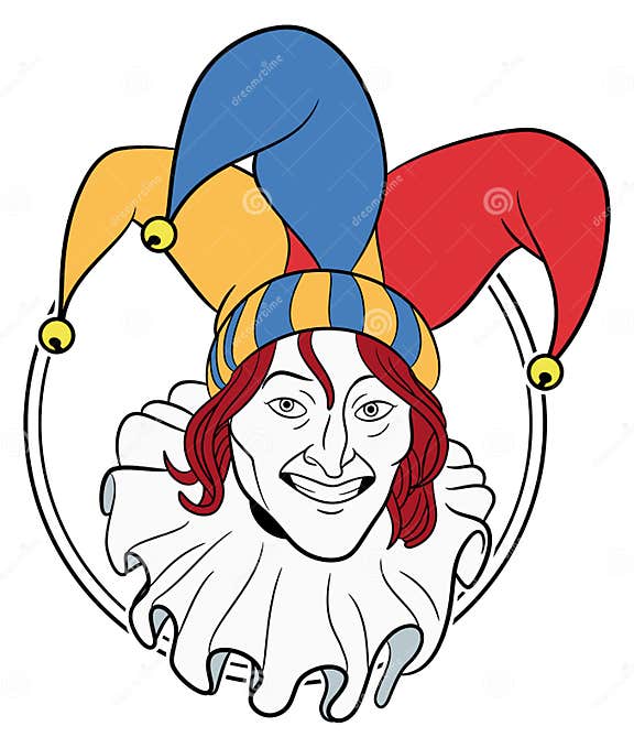 Jester face stock vector. Illustration of poker, joker - 37077149
