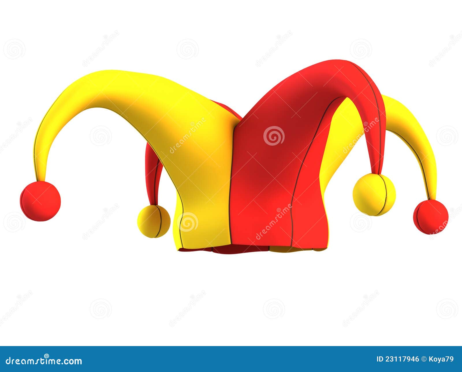 Jester Hat Isolated on White Stock Illustration - Illustration of ...