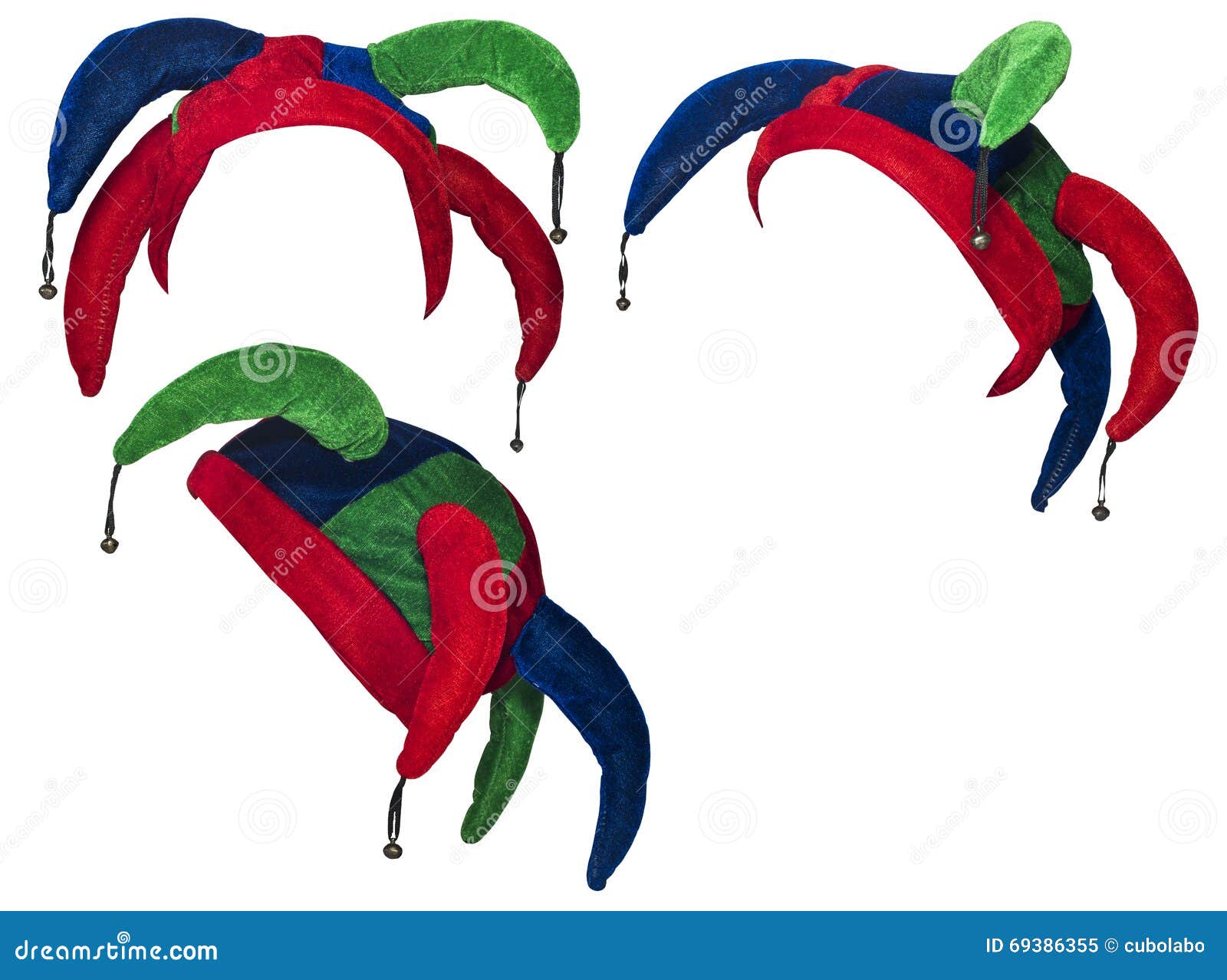 Jester Hat Isolated on White Stock Image - Image of comic, costume ...