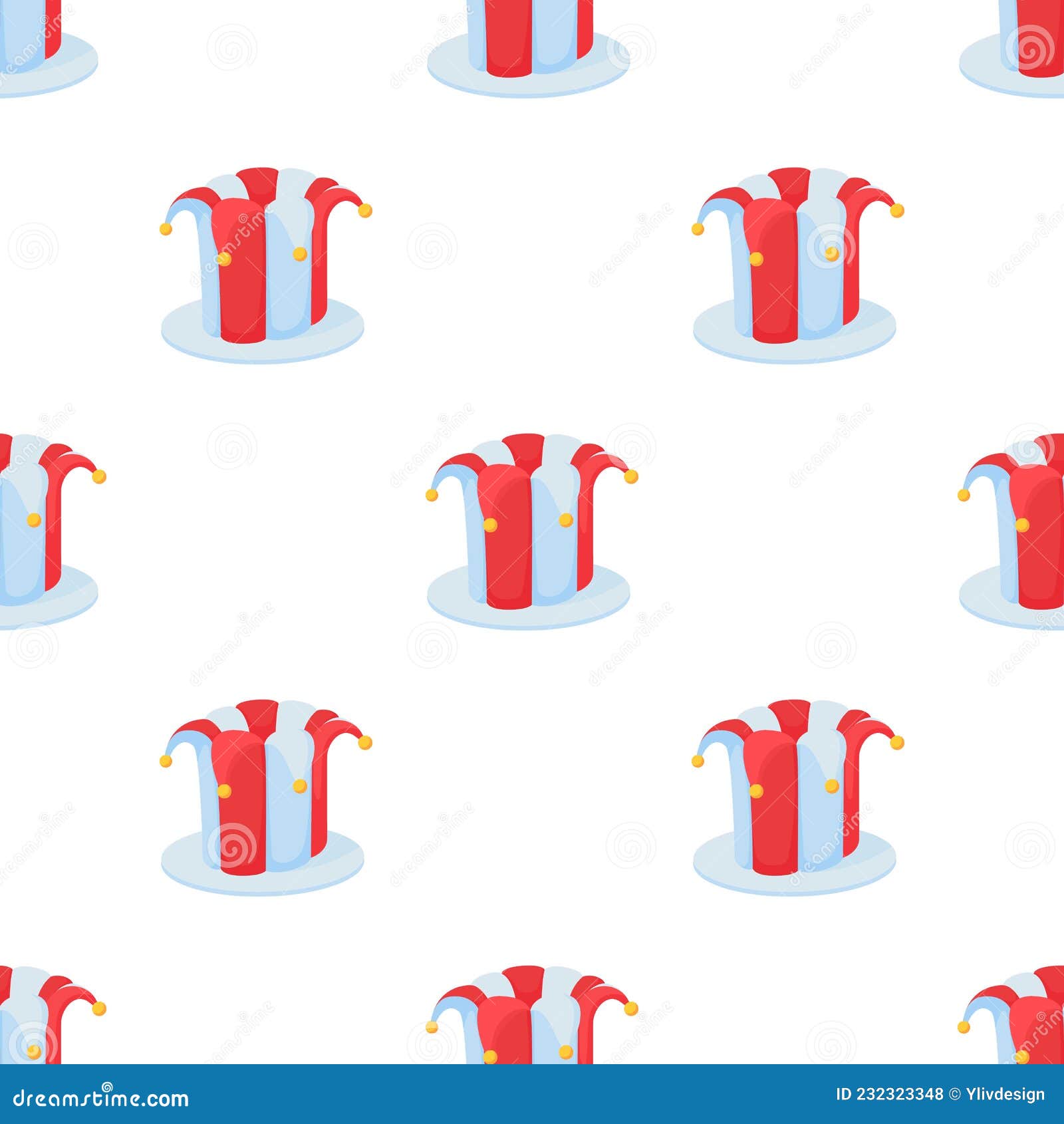 Jester Hat Pattern Seamless Vector Stock Vector - Illustration of ...