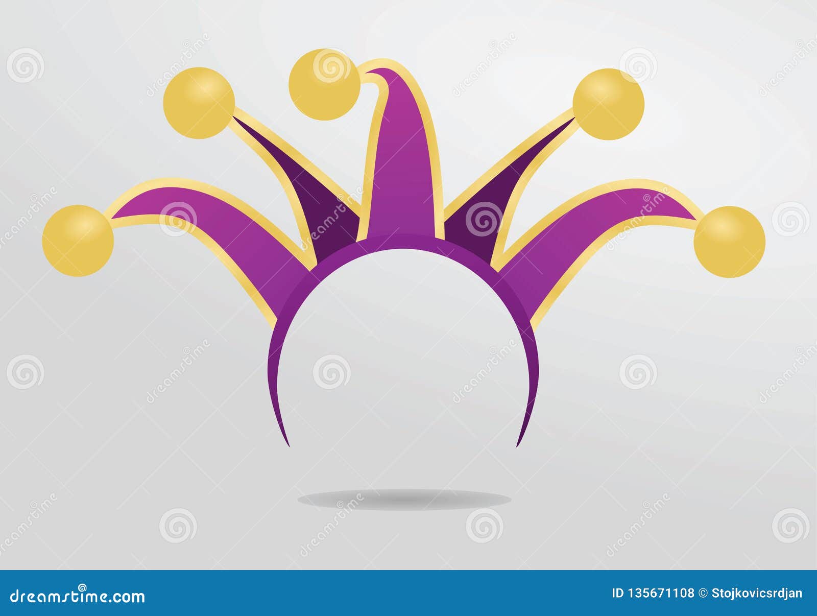Jester headband mask stock vector. Illustration of headband - 135671108
