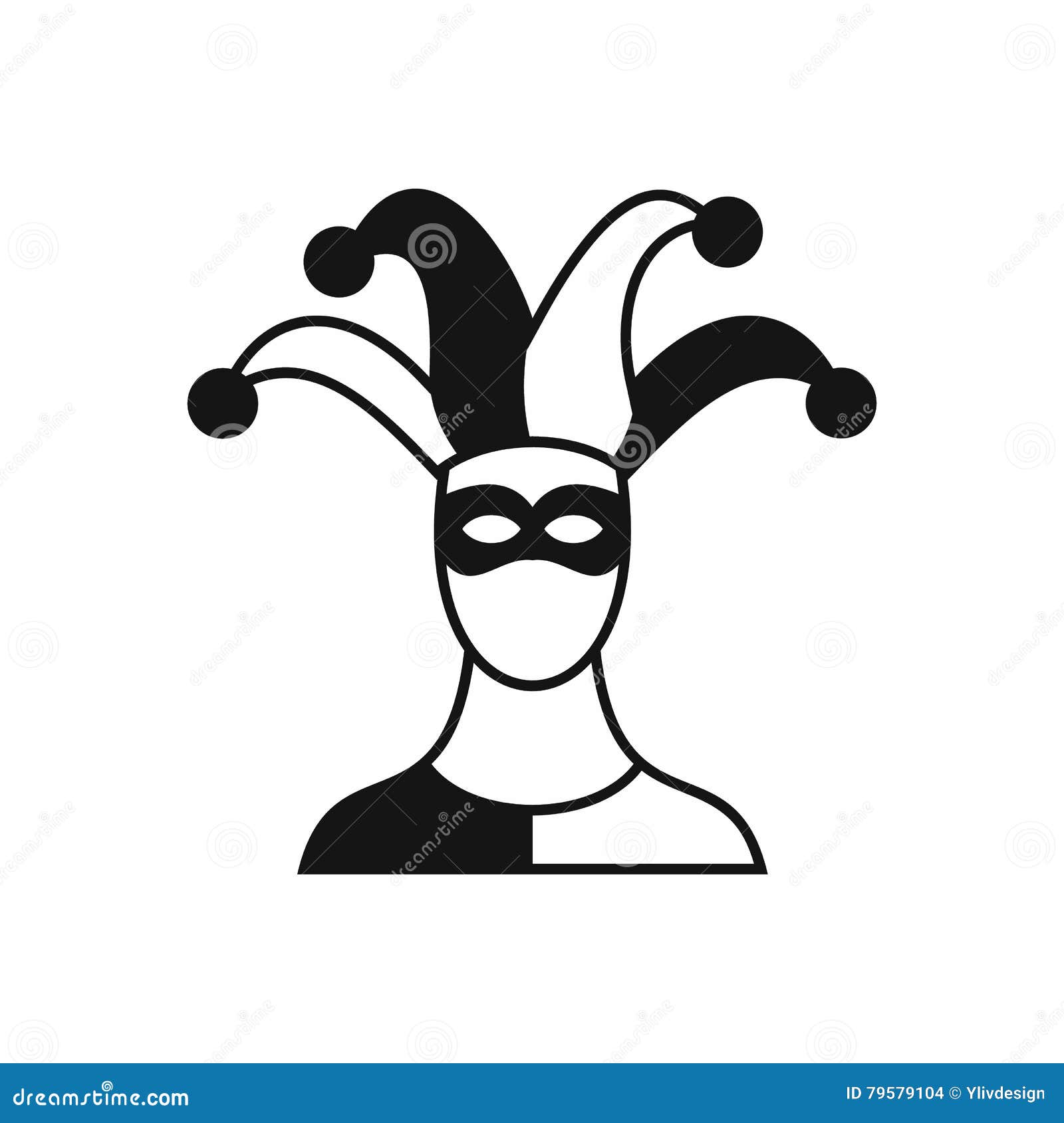 Jester Icon in Simple Style Stock Vector - Illustration of april, luck ...