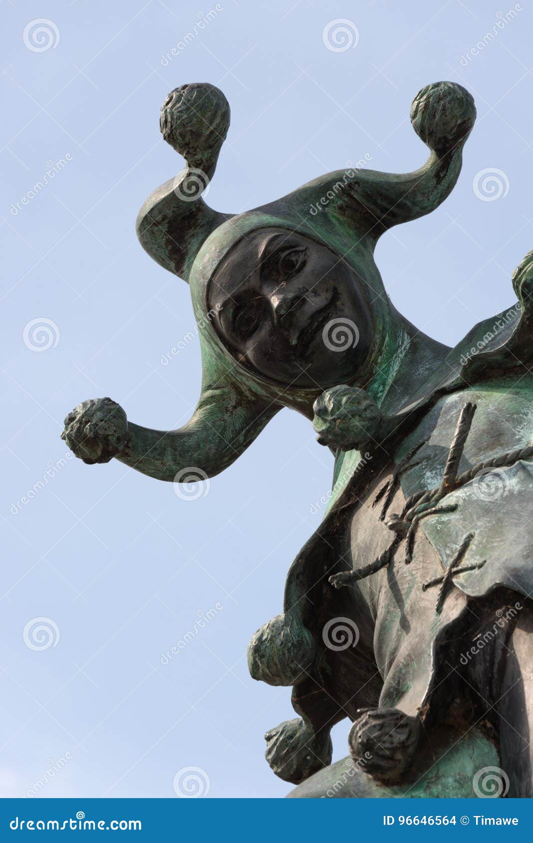 Jester Statue stock photo. Image of clown, drama, britain - 96646564