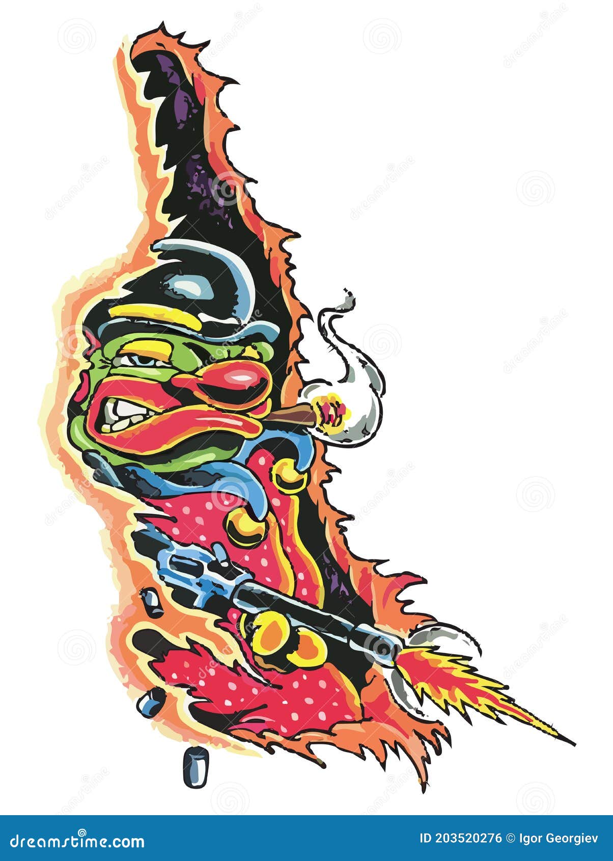 Jester Tattoo. Set of Labels and Elements. Vector Set Illustration ...