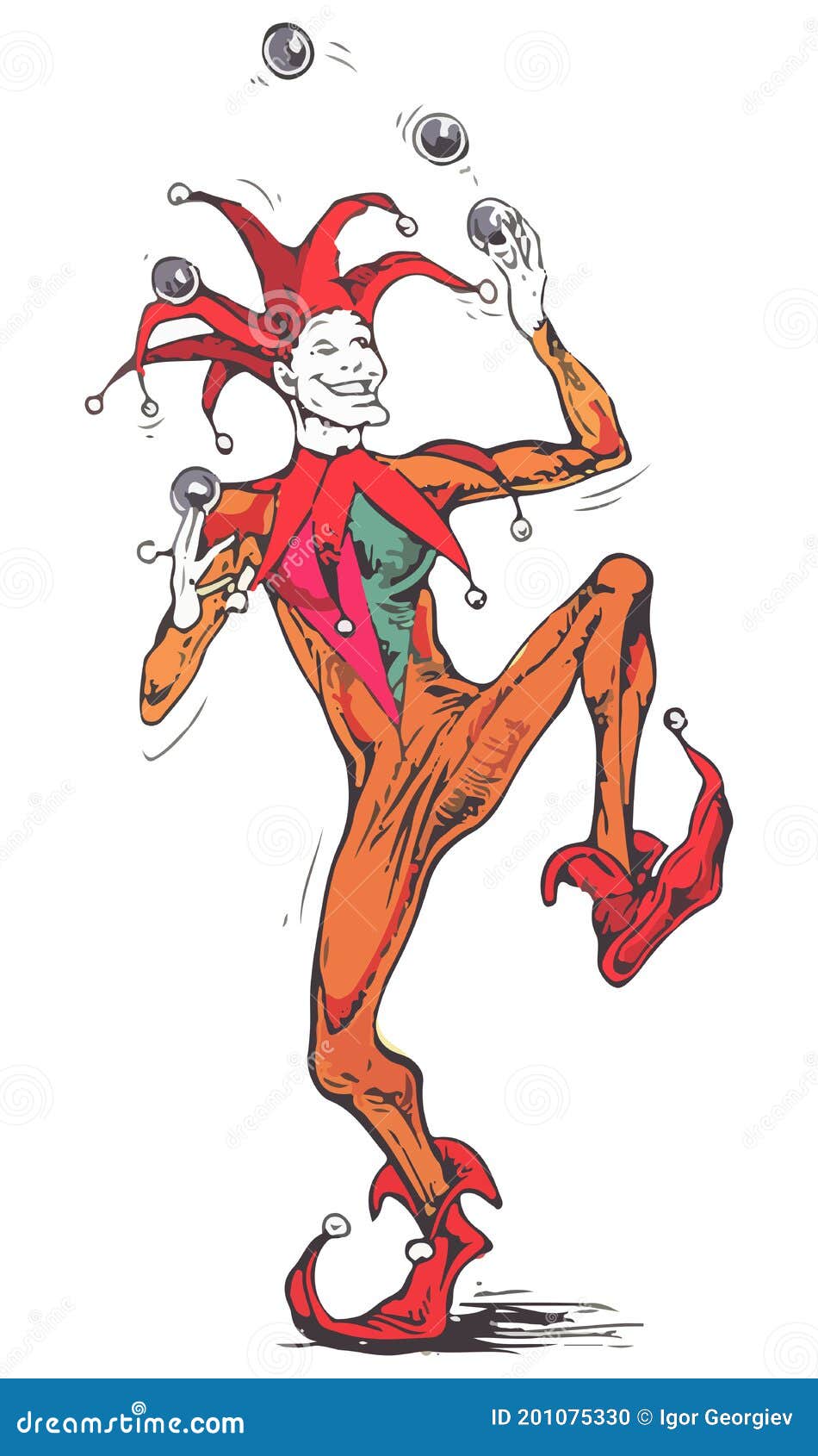 Jester Tattoo. Set of Labels and Elements. Vector Set Illustration ...