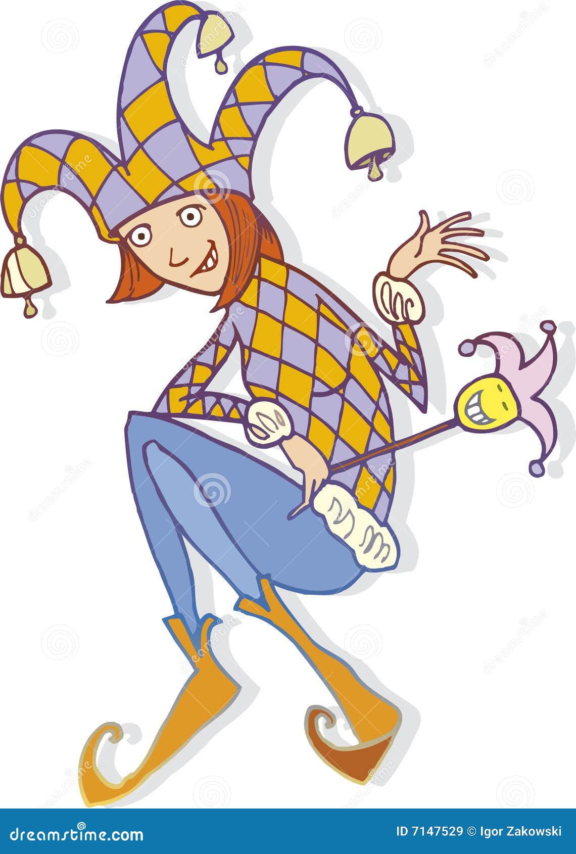 Jester woman stock vector. Illustration of vector, drawing - 7147529