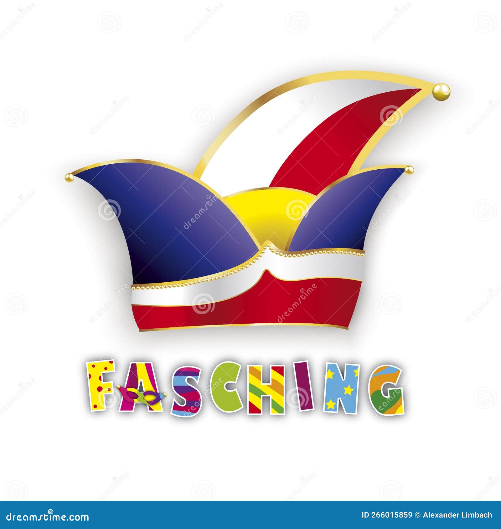 Jesters Cap Fasching Cartoon Vector | CartoonDealer.com #266015859