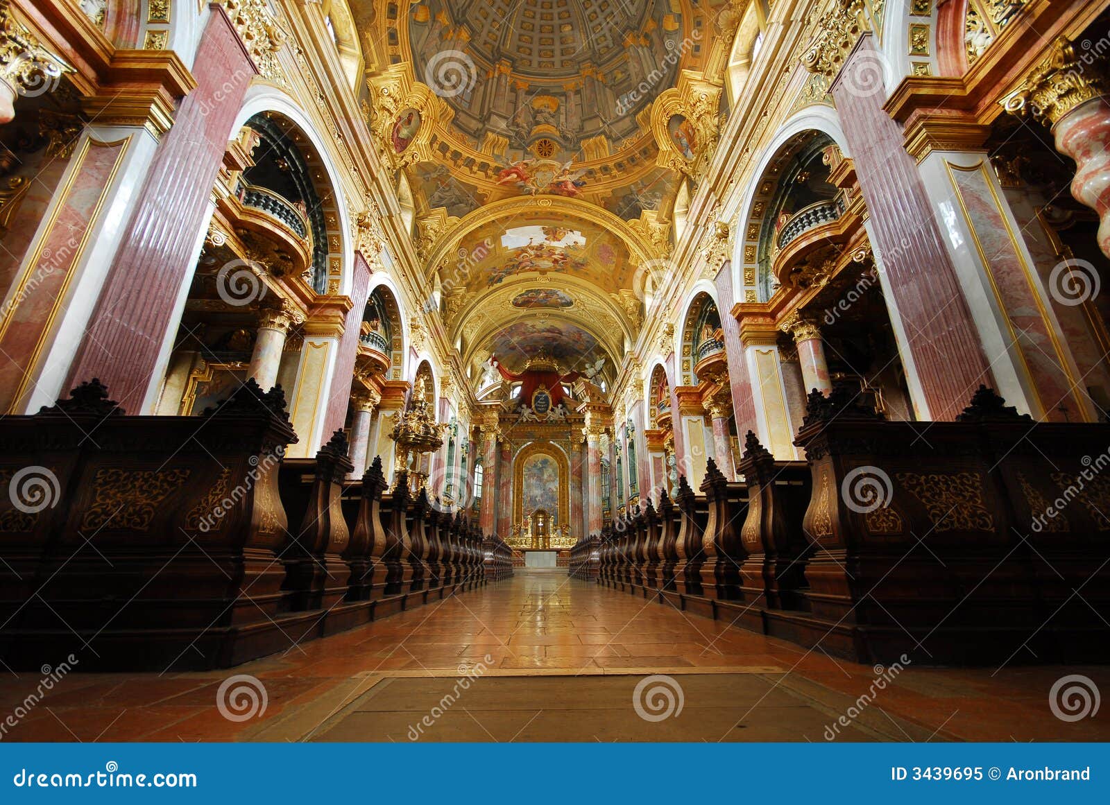 The Jesuit Church, Vienna stock image. Image of fresco - 3439695