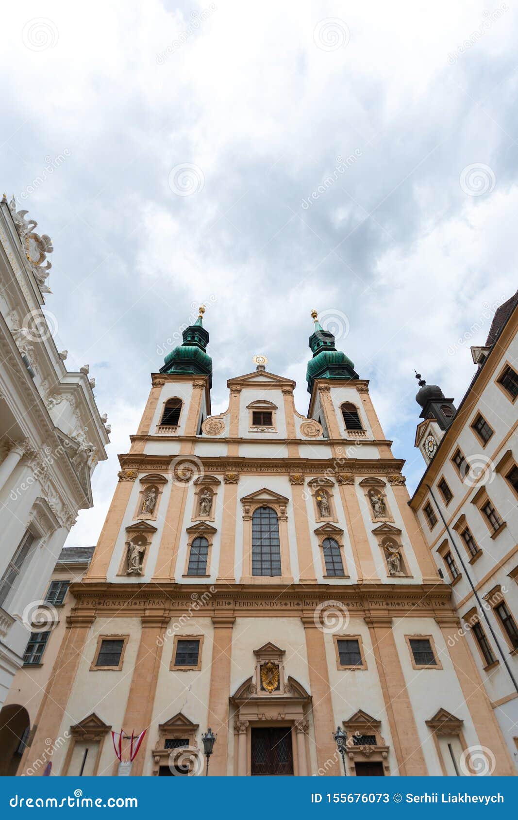 Jesuit Church in Vienna, Austria Stock Image - Image of columns, facade ...