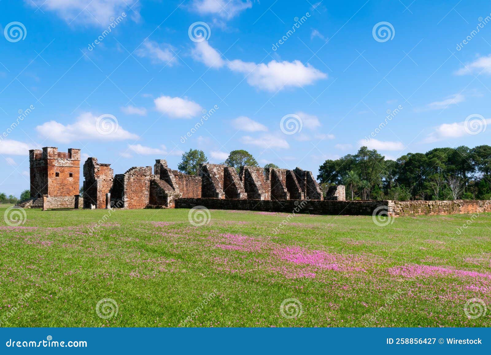 Jesuit Mission of the Holy Trinity in the Green Field Stock Image ...