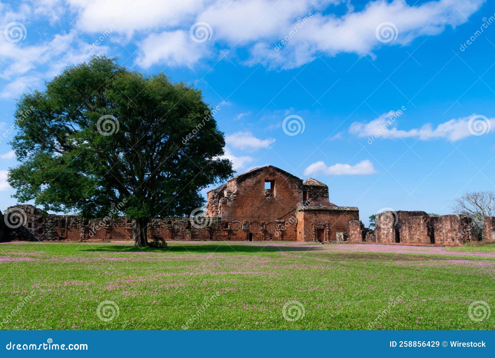 Jesuit Mission of the Holy Trinity in the Green Field Stock Image ...