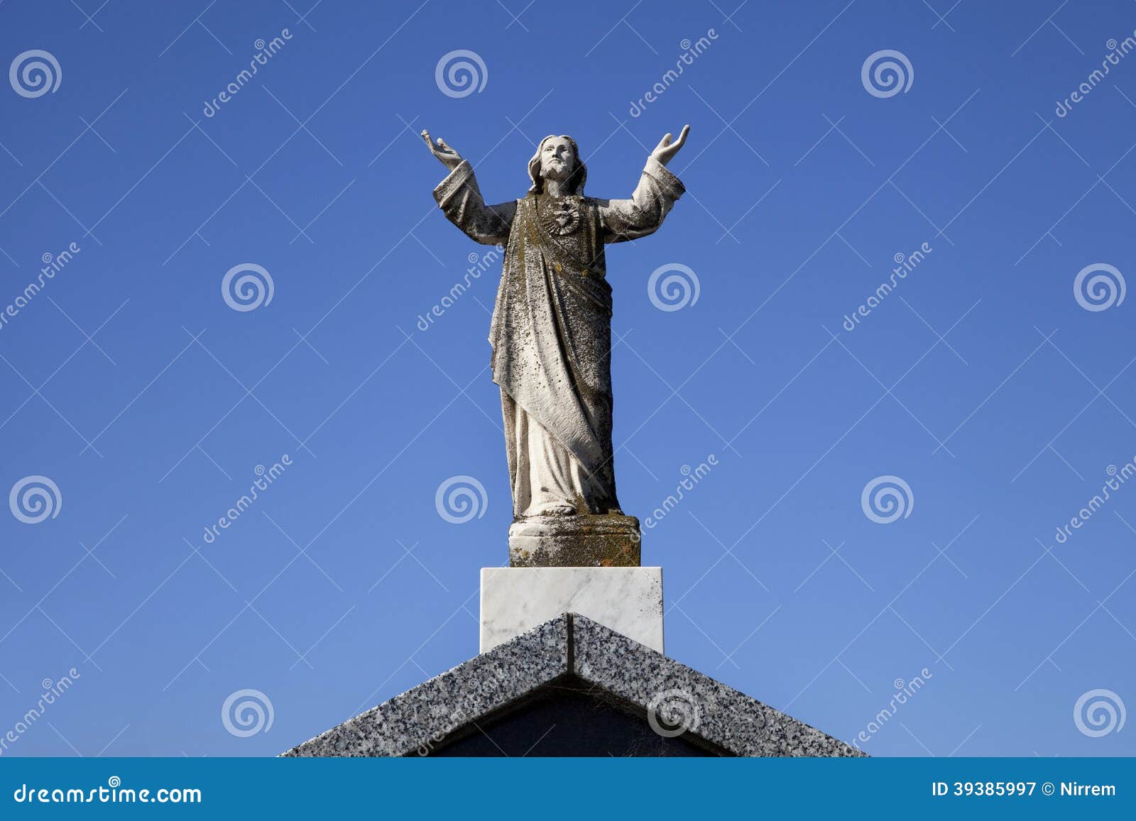 Jesus Arms Raised stock image. Image of religion, blue - 39385997
