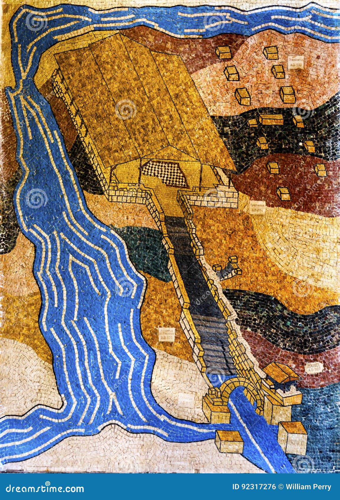 Jesus Baptism Site Mosaic John Baptist Bethany Beyond Jordan Fotografia ...