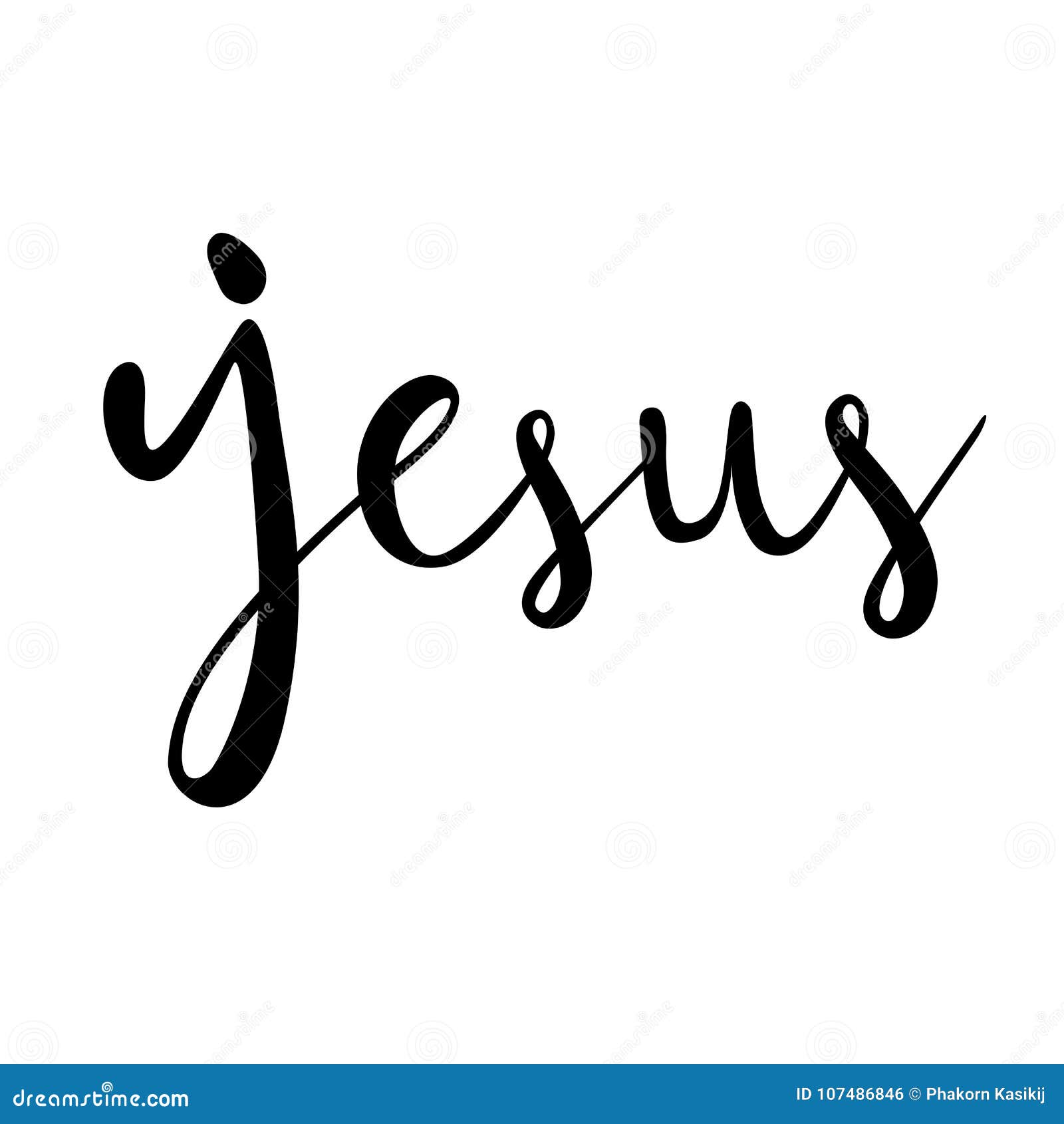The Word Jesus In Cursive